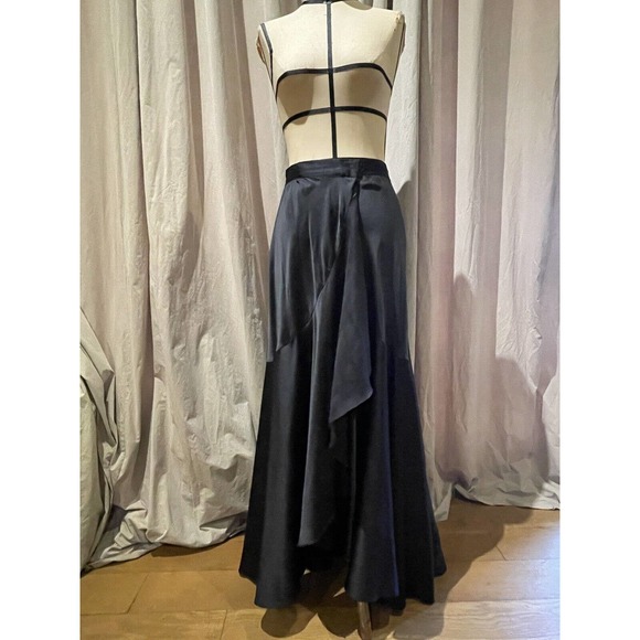 Frank Usher | Skirts | Vintage 7s Dramatic Silk Wrap Maxi Skirt Unworn ...